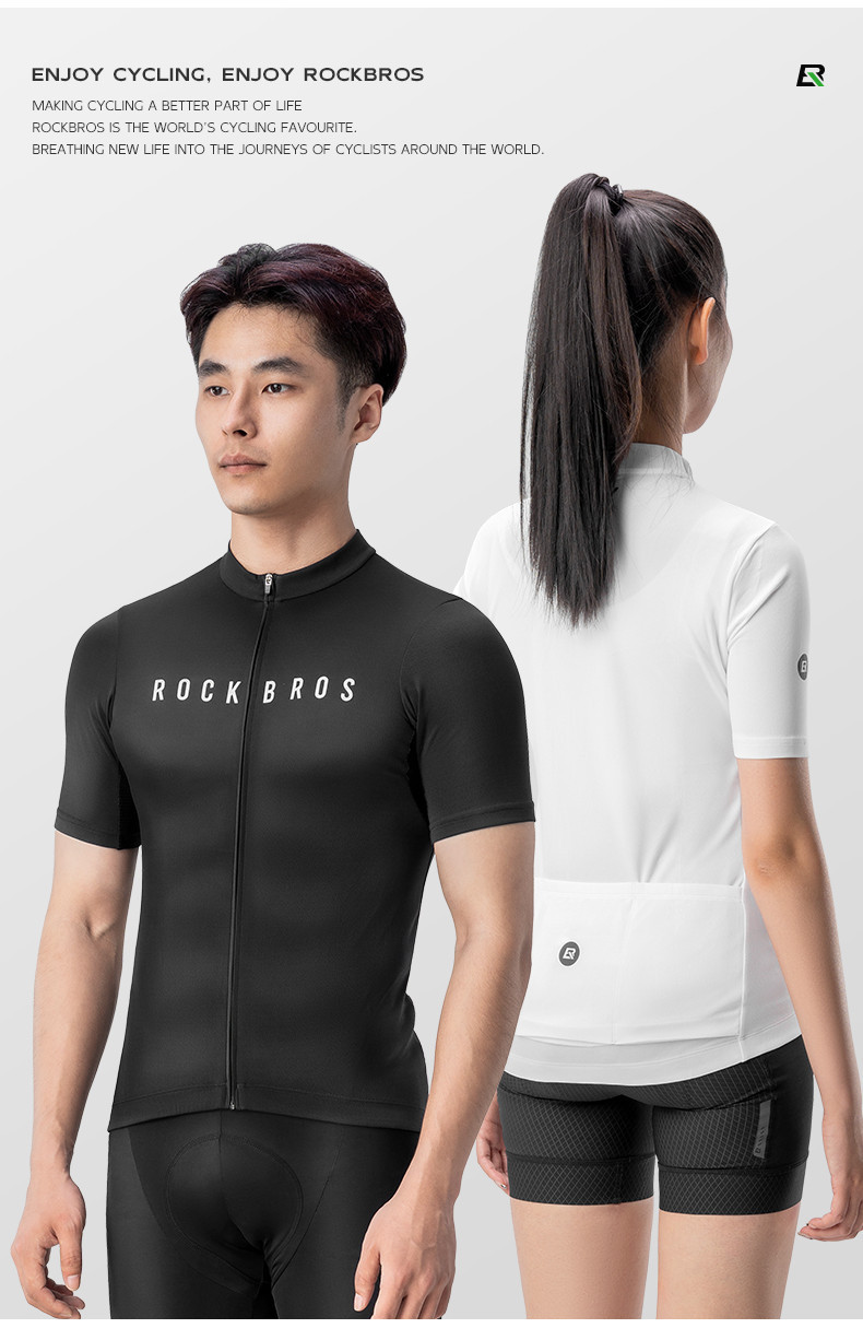 ROCKBROS Cyling Jersey Pants Set Lighweight Quick Drying Bicycle Top Short Sleeved Shorts YKK ...