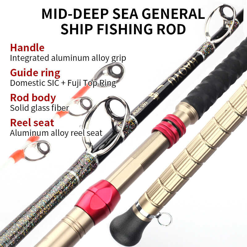 1-Piece/2-Piece Saltwater Offshore Heavy Trolling Big Game Rod ...