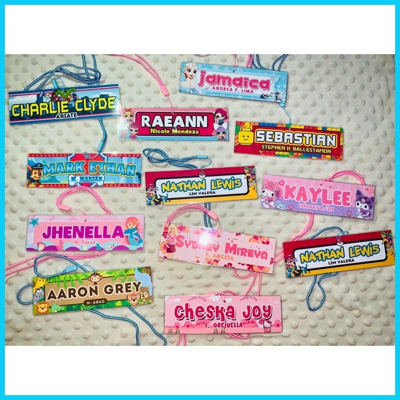 ♂ ANY THEME SCHOOL NAME PLATES NAME TAG FOR KIDS NAME TAG Personalized ...