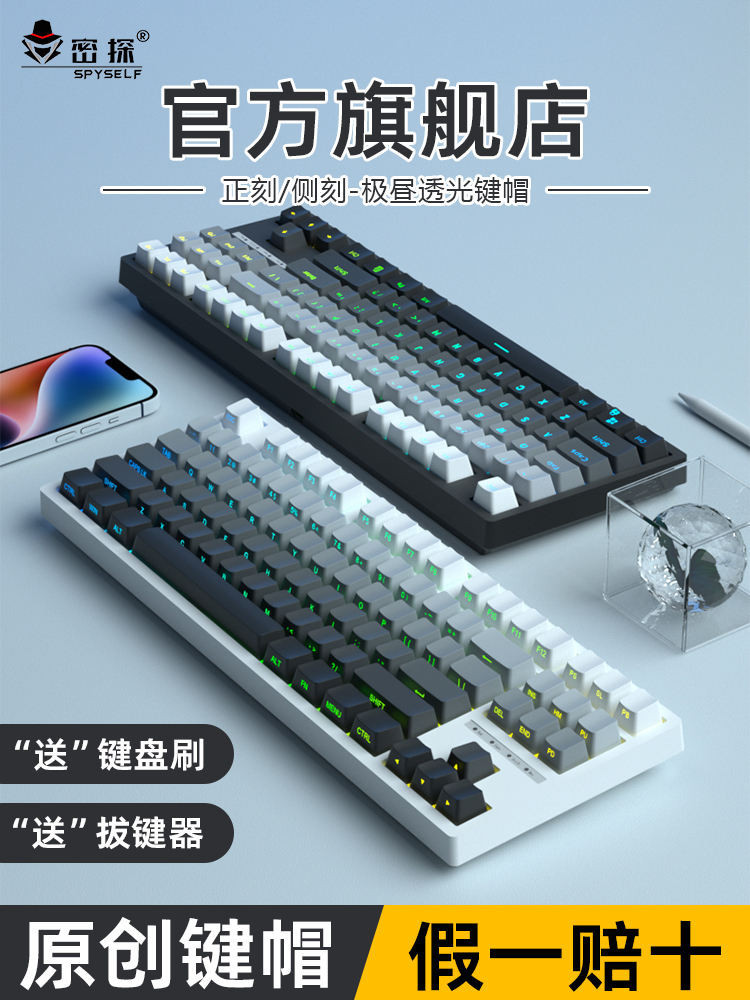 Secret Agent Original Polar Day Keycap PBT Translucent OEM Highly ...