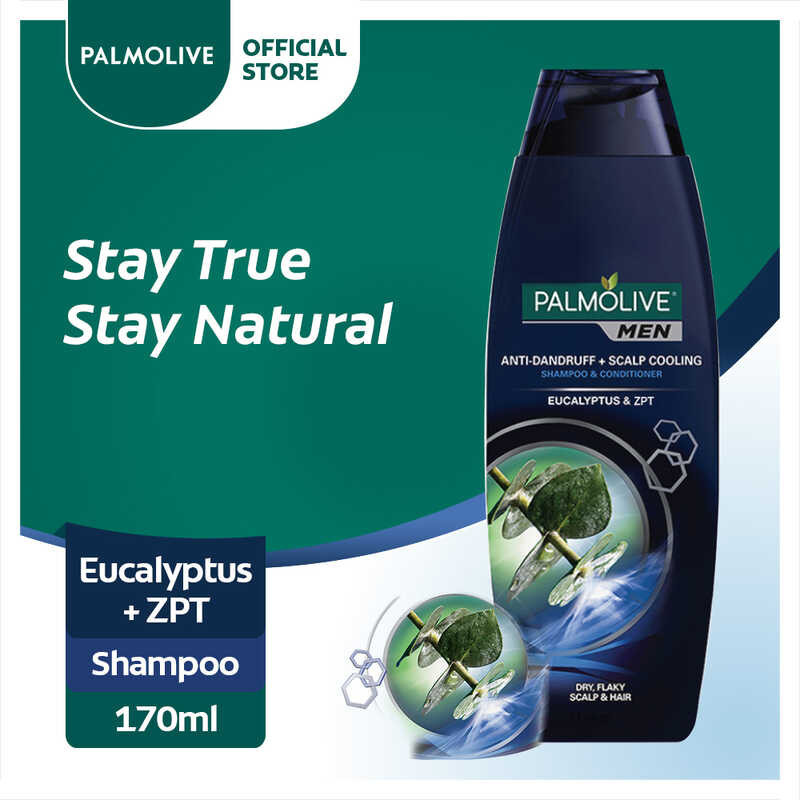Palmolive Men Shampoo Anti-Dandruff + Scalp Cooling 170mL (Eucalyptus ...