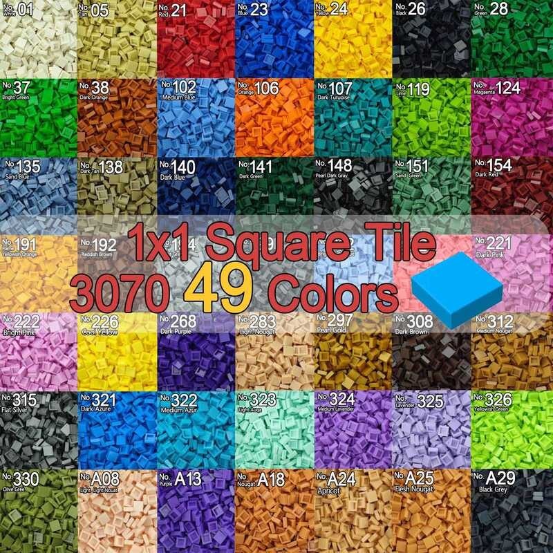 Tile Square 1X1 Building Block 3070 Pixel Art Painting QR Code Brick ...