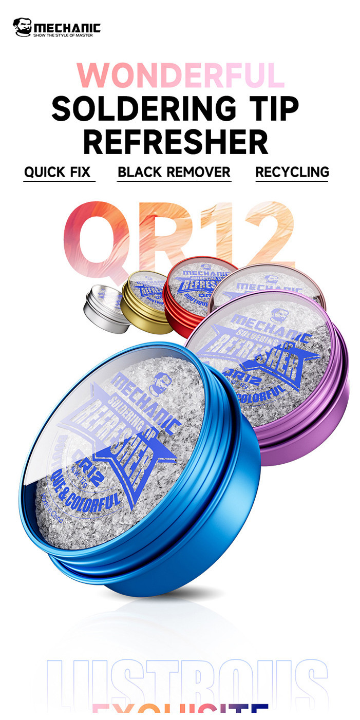 Mechanic QR12 Soldering Tip Refresher Non-stick Tin Solder Cream Clean Paste Oxide Solder Iron ...