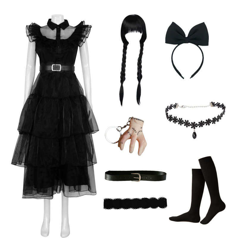 Adams' cosplay costume set for Wednesday dance dress, cosplay dress ...