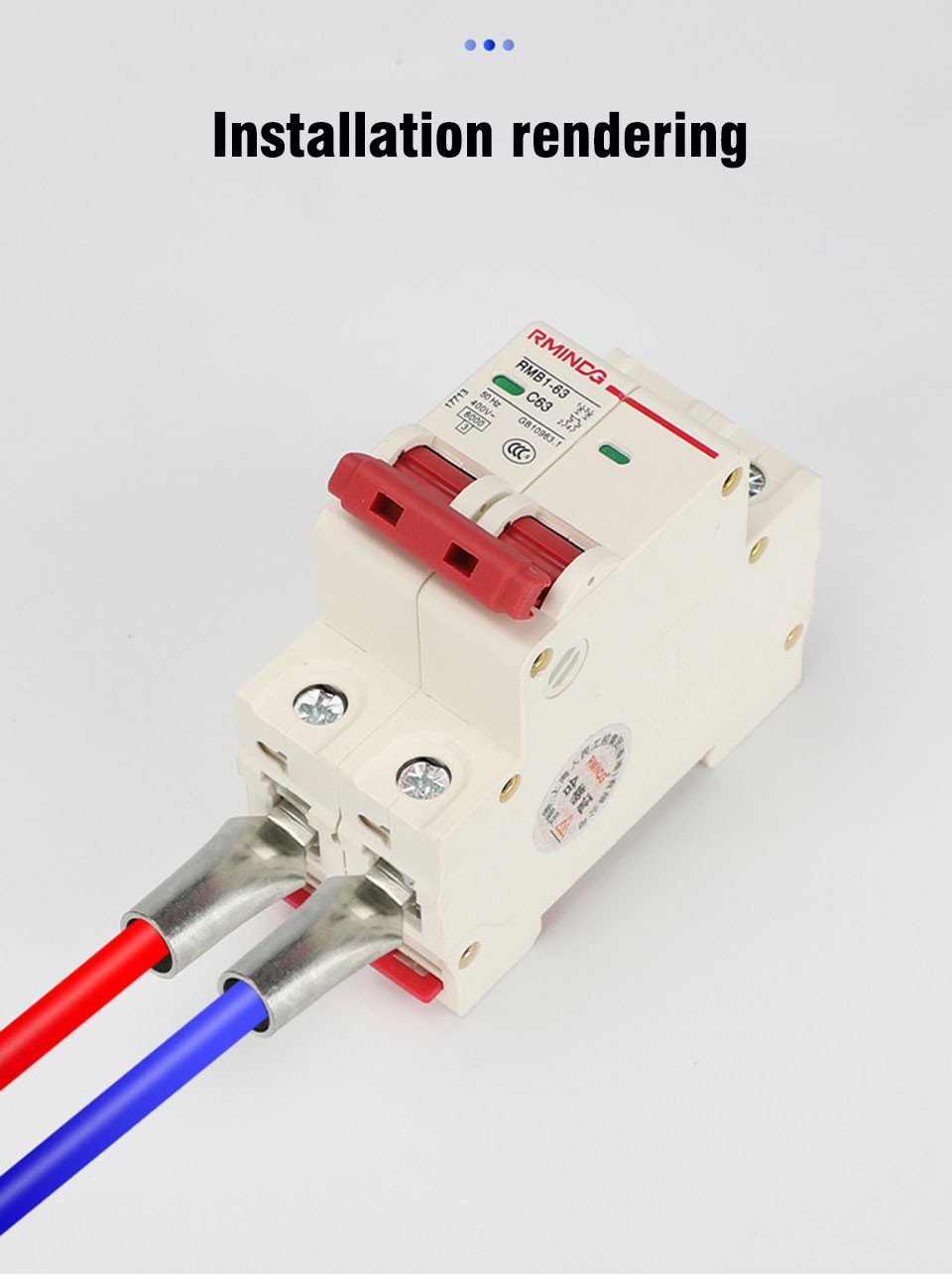 C45 Circuit Breaker pin terminal copper nose wire ear cold pressing ...