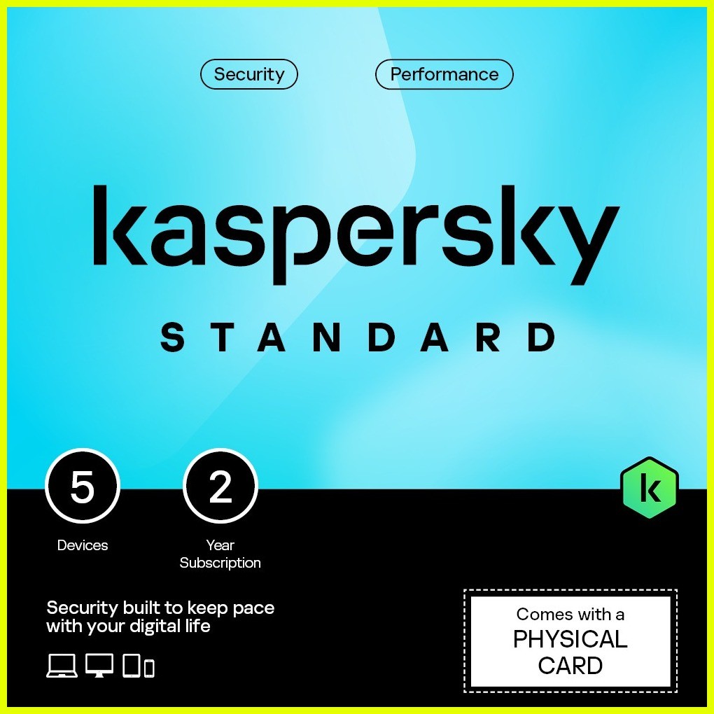 ⊕ ♒ [NEW 2024 KASPERSKY STANDARD GOOD FOR 2 YEARS] Physical Card ...