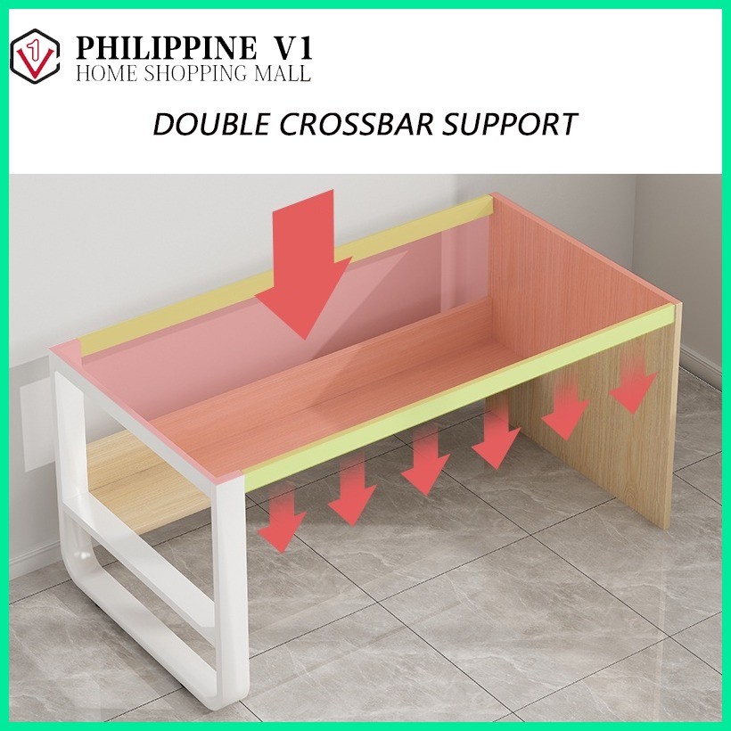 Philippines V1 Computer Desk with 3 Drawers Modern Writing Desk Storage ...