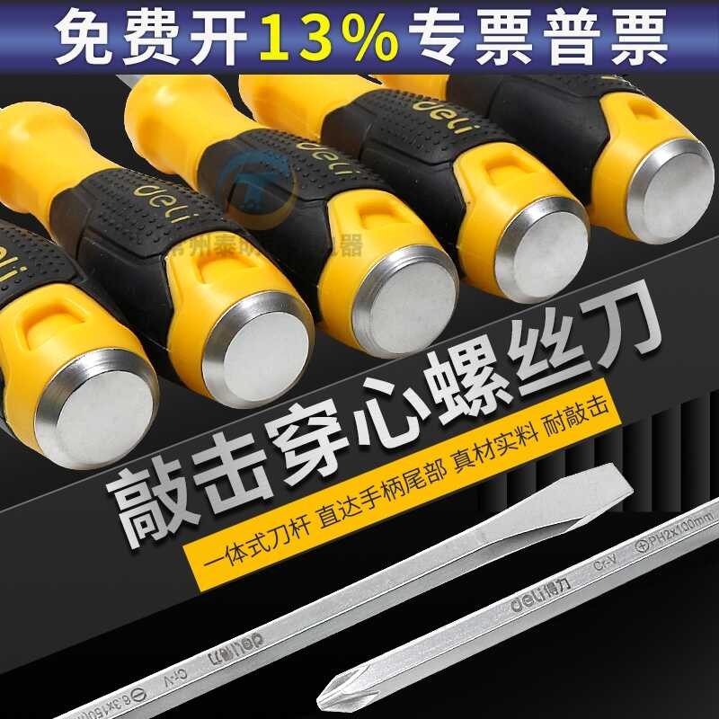 Deli screwdriver with straight hole, flat mouth, pry bar, long and ...