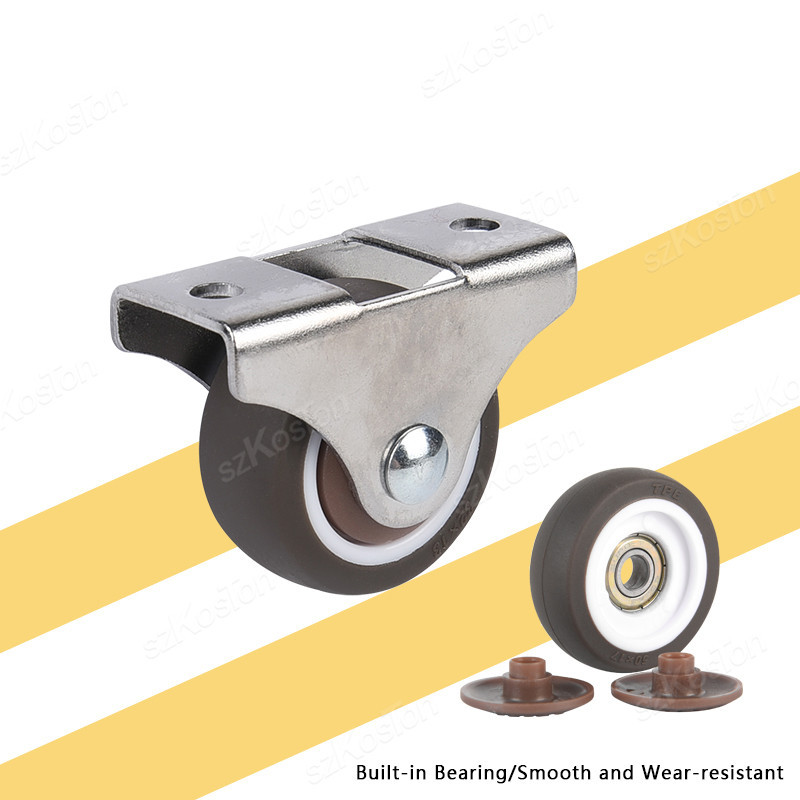 [READY STOCK] 4Pcs 1inch Small Caster Wheels Low Profile Soft Rubber ...