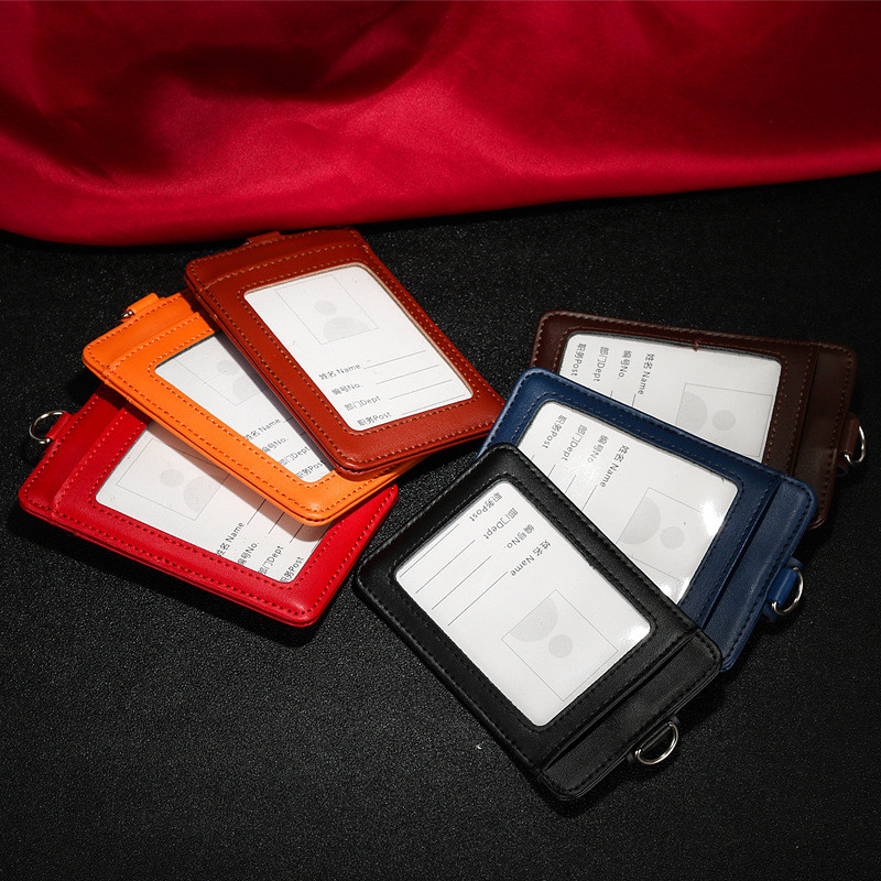 SURFGEAR #ID4 Leather Card ID Holder Leather Card Case Protector with Lanyard/Lace | Shopee ...