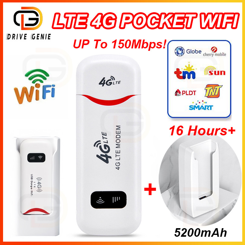 Wireless 4G LTE WiFi Router Modem Universal SIM Card Portable 150Mbps USB Mini Pocket WiFi ...