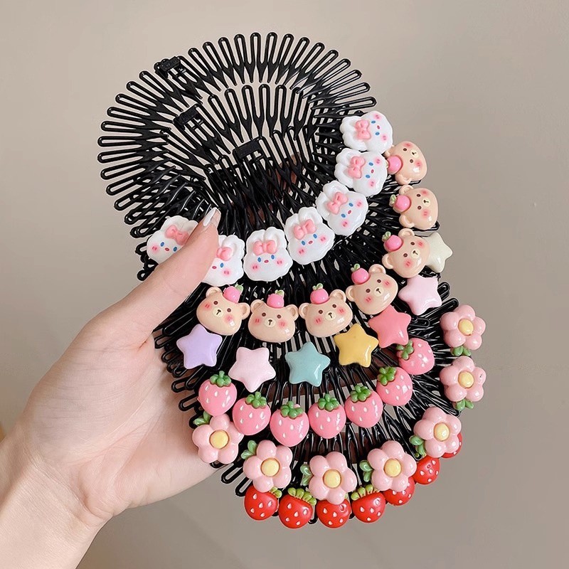 Children's Inserted Comb Hair Clip Broken Hair Sorting Tool Pull Comb ...