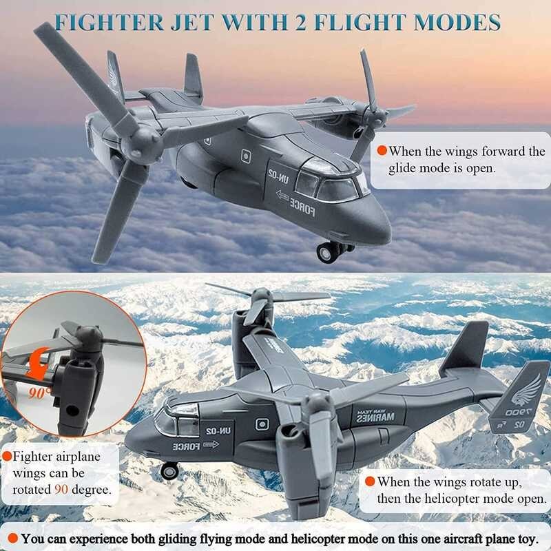 Toy Helicopter Marines Force Plane Model Transport Aircraft Fighter Jet ...