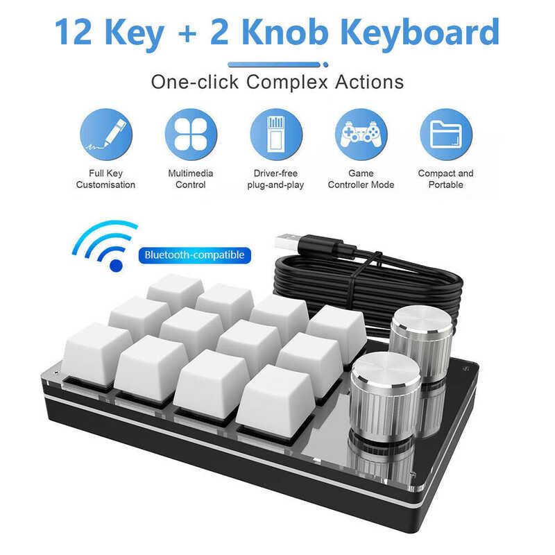 Update Ro Bagong Keyboard 12 Key + 2 Knob Programmable Hotswap One ...