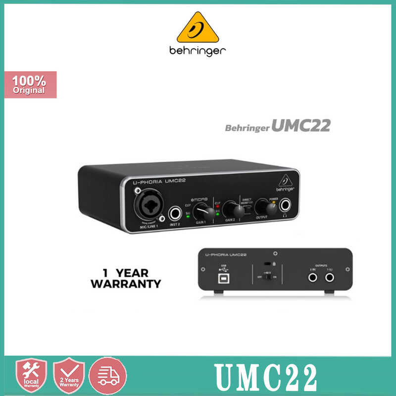 U-Phoria & Behringer Um2 / Umc22 USB Audio Interface Pre Amplifier ...
