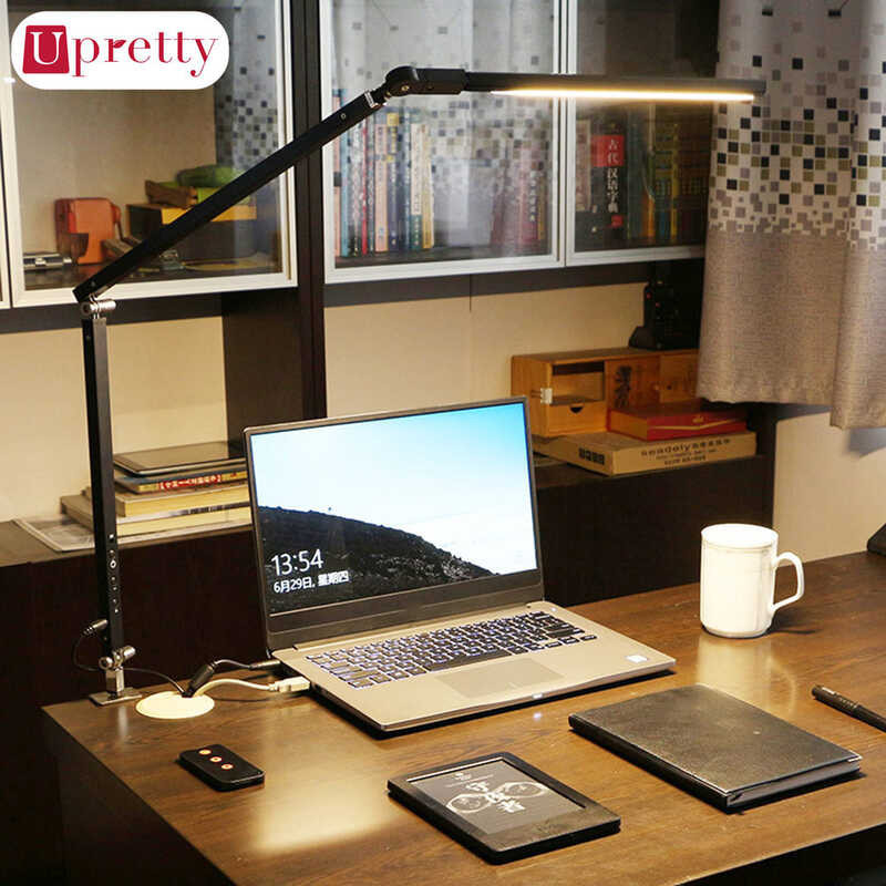 Swing Arm Upretty LED Desk Lamp Na May Clamp Dimmable Table Light Para ...