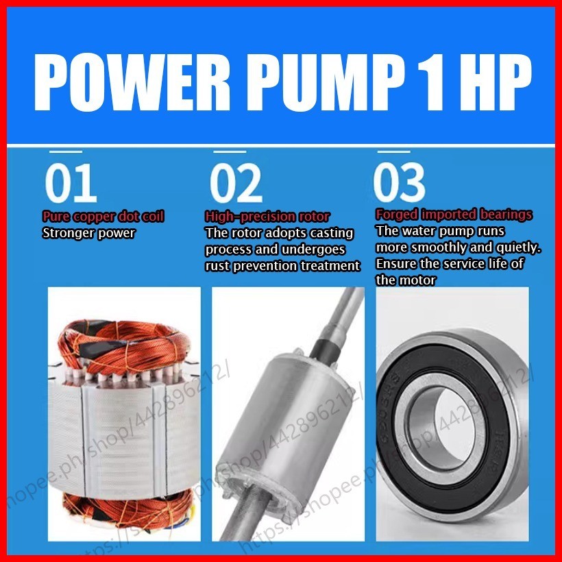 Power pump 1HP Jet pump Booster Water pump 750W good quick pump water ...