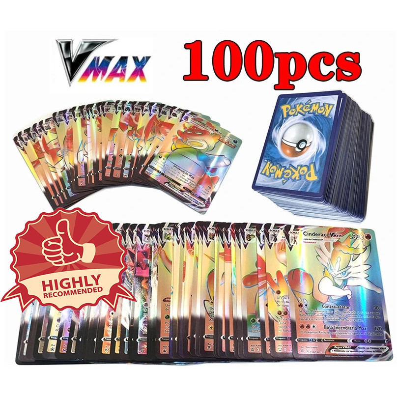 100pcs New Pokémon Cards Vmax Charizard Pikachu Carte Pokémon Game ...