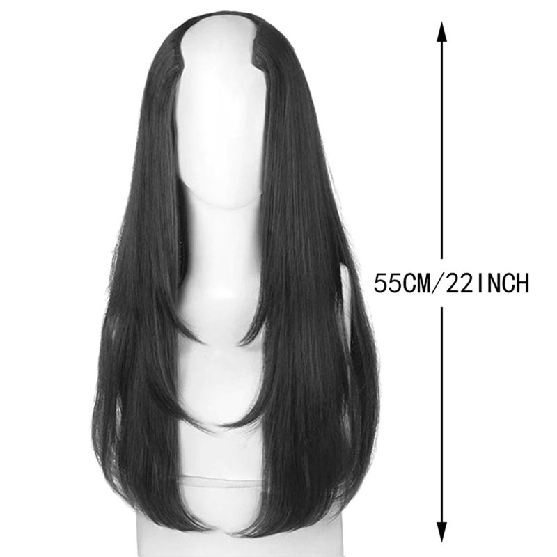 55CM Woman for wig Synthetic Hair extensions Long Hair Micro roll inner ...