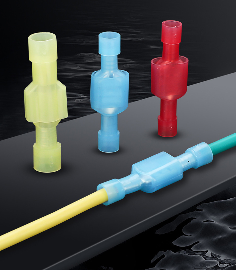 MDFN/FDFN NYLON Male Female Fully Insulated Crimp Terminal Spade joint ...