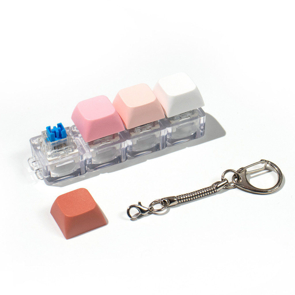 Mechanical Keyboard Fidget Toy with Blue / Silent switch Keychain ...