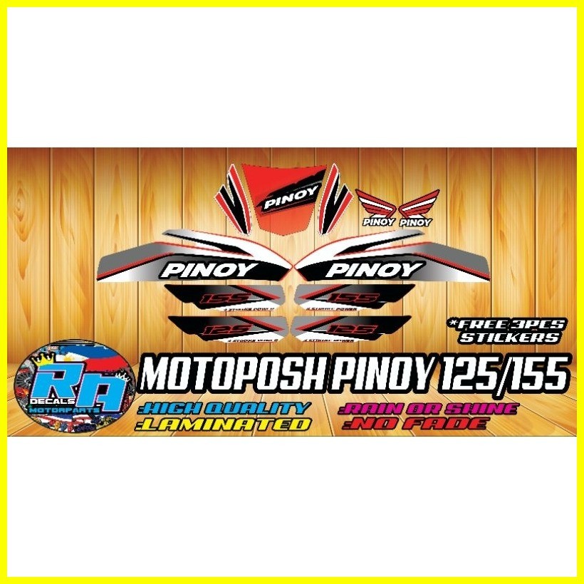 2025 Motoposh Pinoy 125/155 Tmx Style Decals | Shopee Philippines