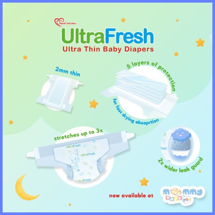 Ultra Fresh Ultra Thin Diapers TAPED (30 pieces per pack) | Shopee ...