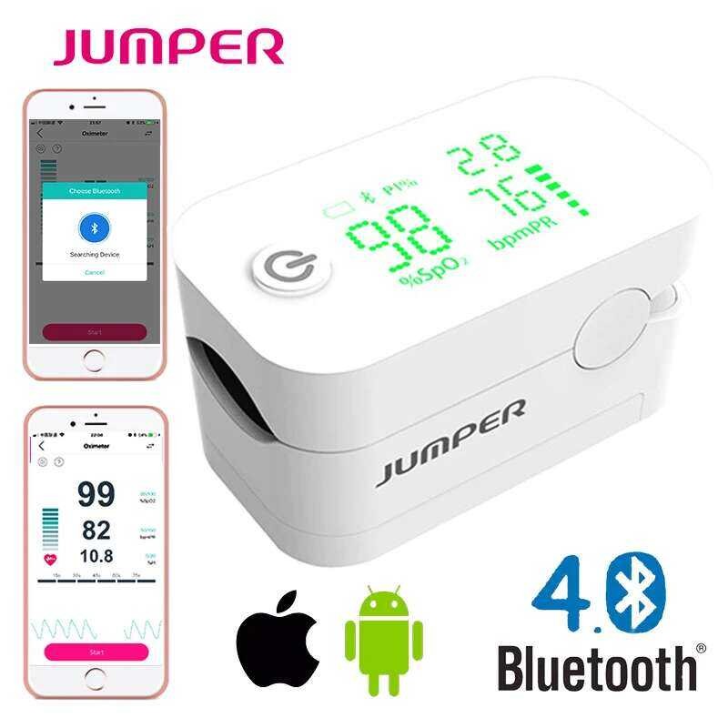 Jumper New Finger Pulse Oximeter With Bluetooth Fingertip Oximetro De ...