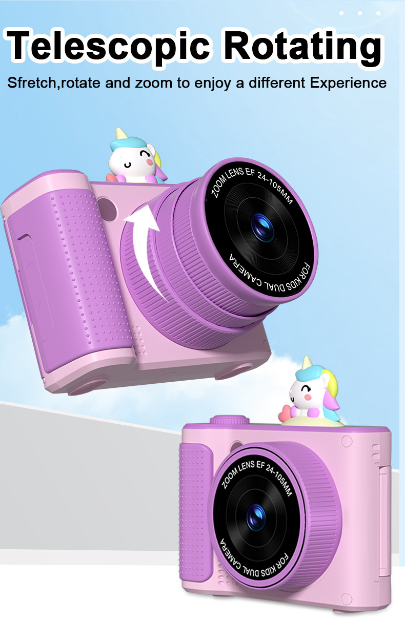 4K HD children's digital camera 48 million pixels telescopic lens 180 ...