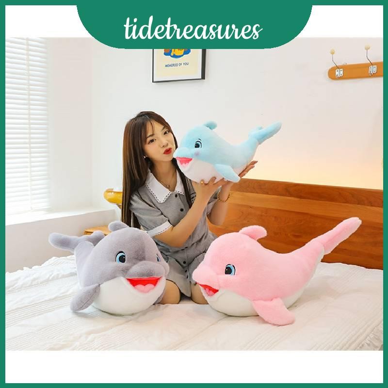 Stuffed Animal Dolphin Doll Fluffy Kids Girls Sleeping Companion ...