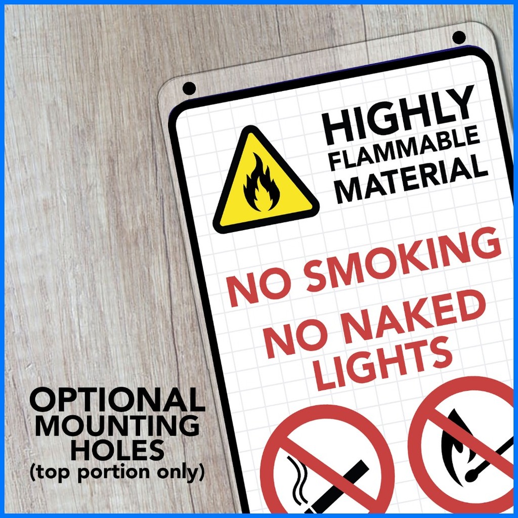 ⌚ ∝ Highly Flammable Warning Danger Signs / Laminated Signages / Sign ...