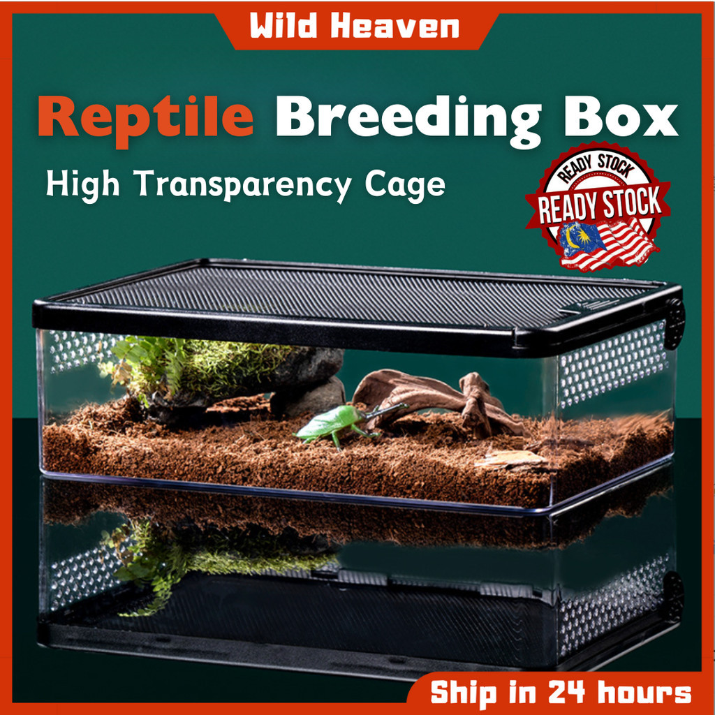 Reptile Breeding Box High Transparency Cage Snake Container Transparent ...