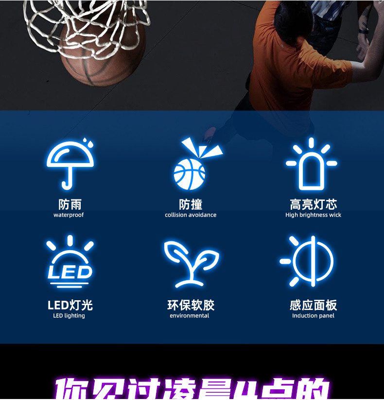 Luminous Basketball Hoop Basketball Shooting Hoop With LED Strip ...