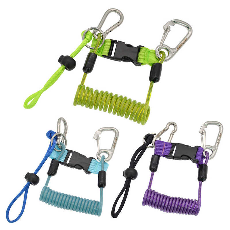 Scuba Camera Lanyard gamit ang Quick Release Buckle Spiral Spring Coil ...
