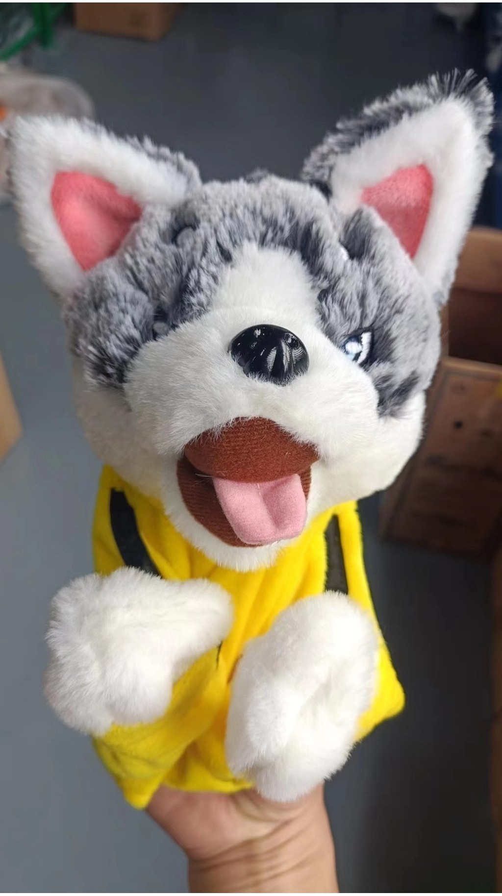 Dog Boxing Hand Puppet Plush Toy,Toddler Animal Toy with Sounds and ...