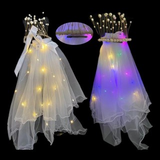 1pcs Light Up Veil For Bride Led Bridal Veil With Crowns Elegant and ...