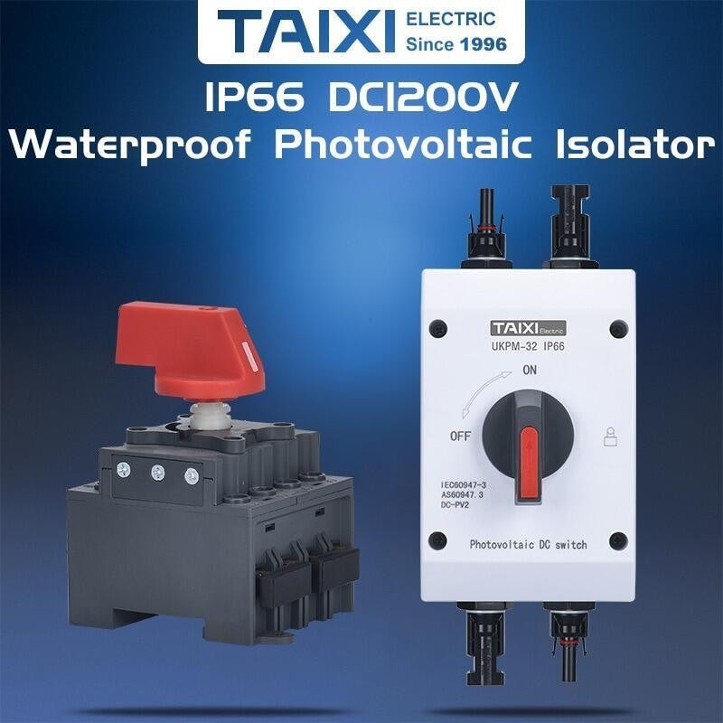 Outdoor Waterproof IP66 DC 1000V 1200V 16A 32A Breaker PV Photovoltaic ...