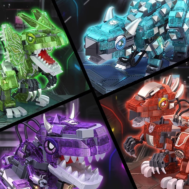 Jurassic Playtime: Mechanical Dinosaur Building Blocks Set with ...