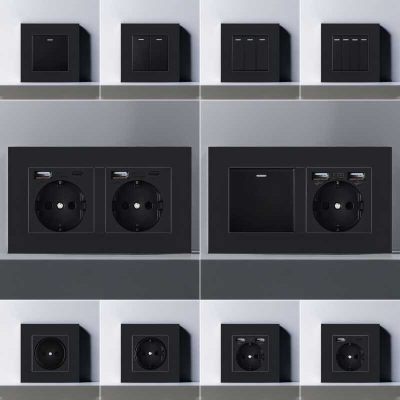 Standard EU German Electrical Plug Socket Wall Panel 16A European RU ...