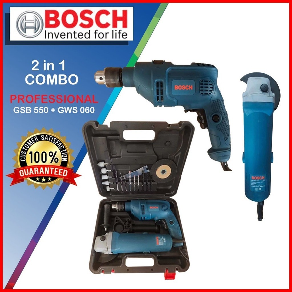 COMBO] Professional Angle Grinder + Impact Drill (GWS 060 + GSB 560 ...