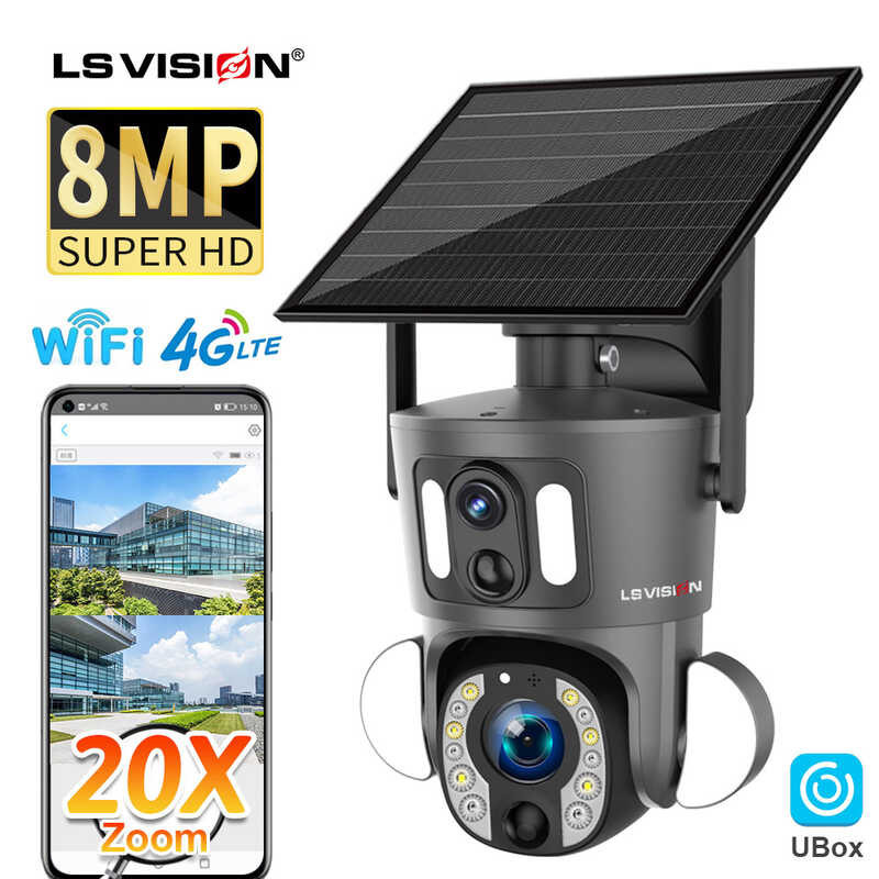 LS Vision - Sun Camera 8Mp And 20X Optical Zoom, With 4G, Sim, 4K, Wifi ...
