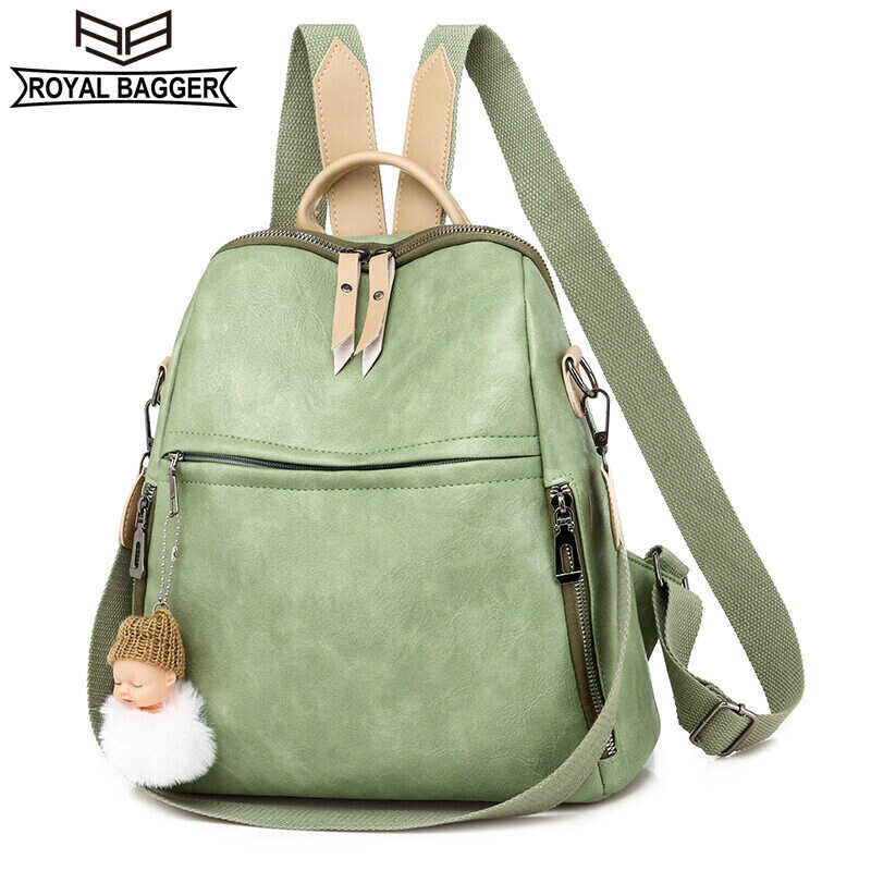 Bagger Fashion Royal Backpack Para Sa Kababaihan Soft PU Leather ...