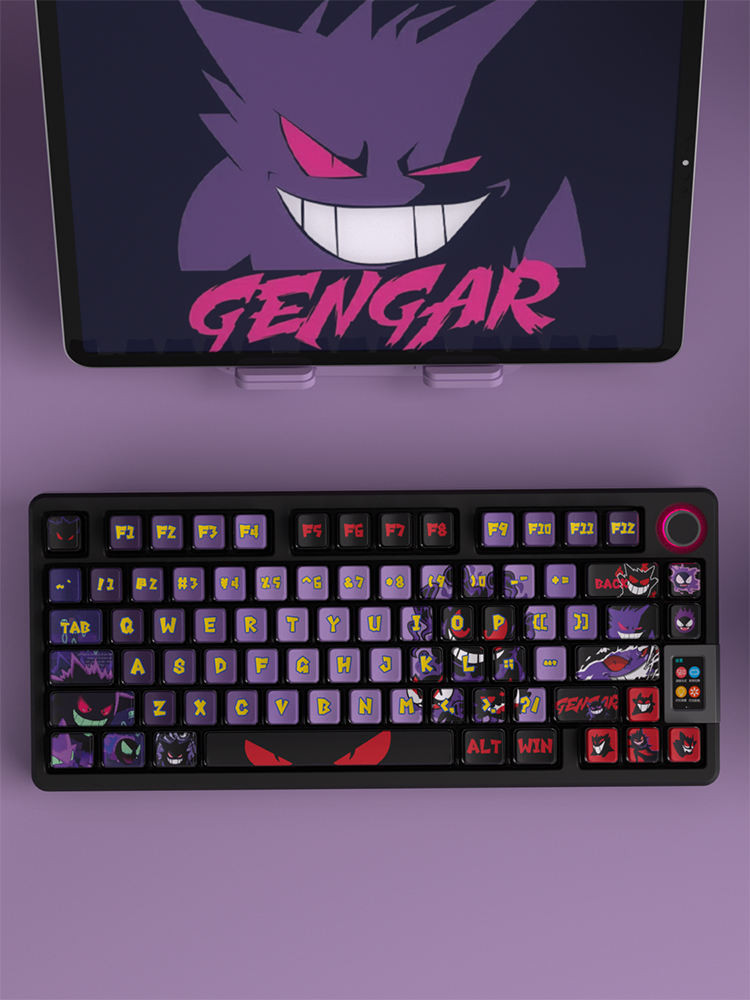 Gengar Four-sided Translucent High-value Keycap PBT Five-sided ...