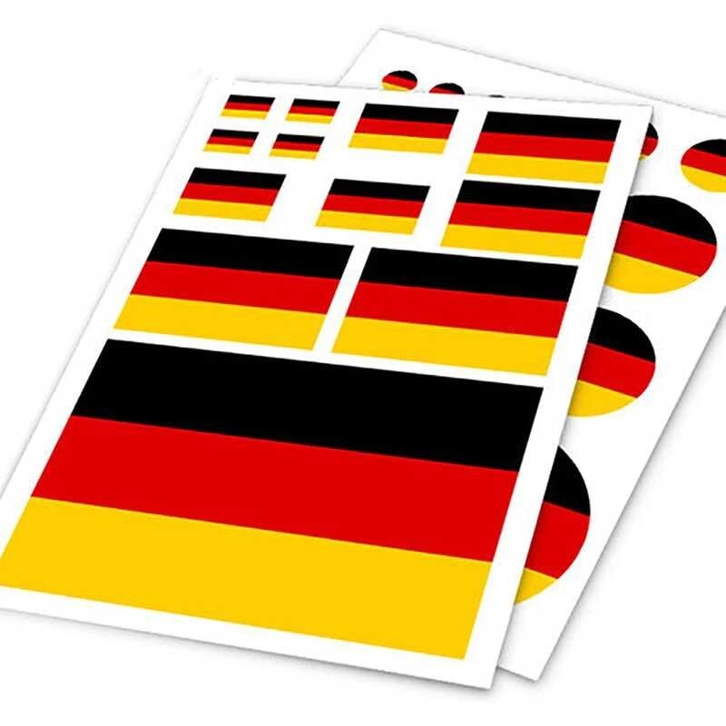 German Flag Germany DE Ho Auto Motorcycle Decal Set Sticker Scratch Off ...
