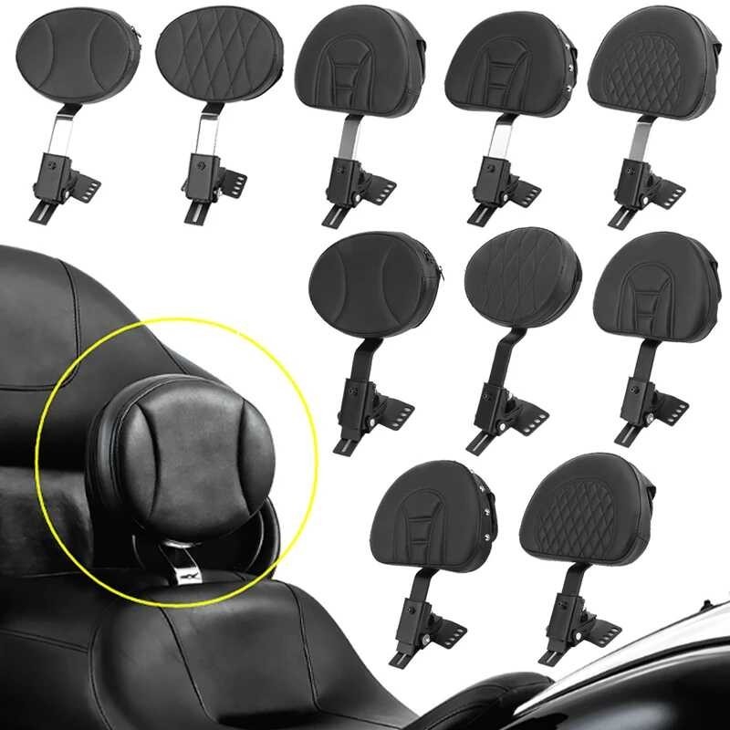 Plug-In Motorcycle Adjustable Driver Rider Backrest Kit Para Sa Harley ...