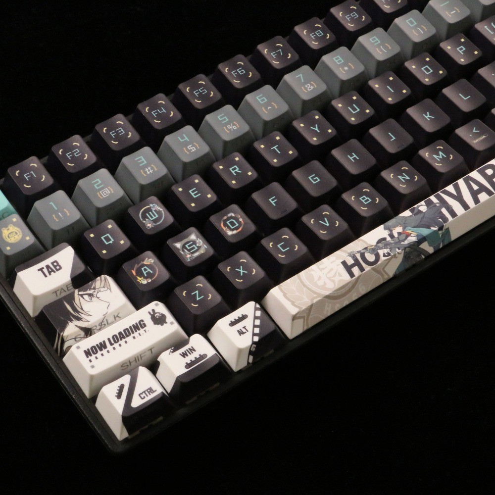 Hoshimi Miyabi Keycap Cherry Profile 129 Keys PBT Dye Sublimation Cute ...