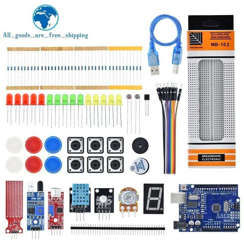 TZT Starter Kit For Arduino Uno R3 Breadboard Basic Learning Kit, Sound/Water , | Shopee Philippines