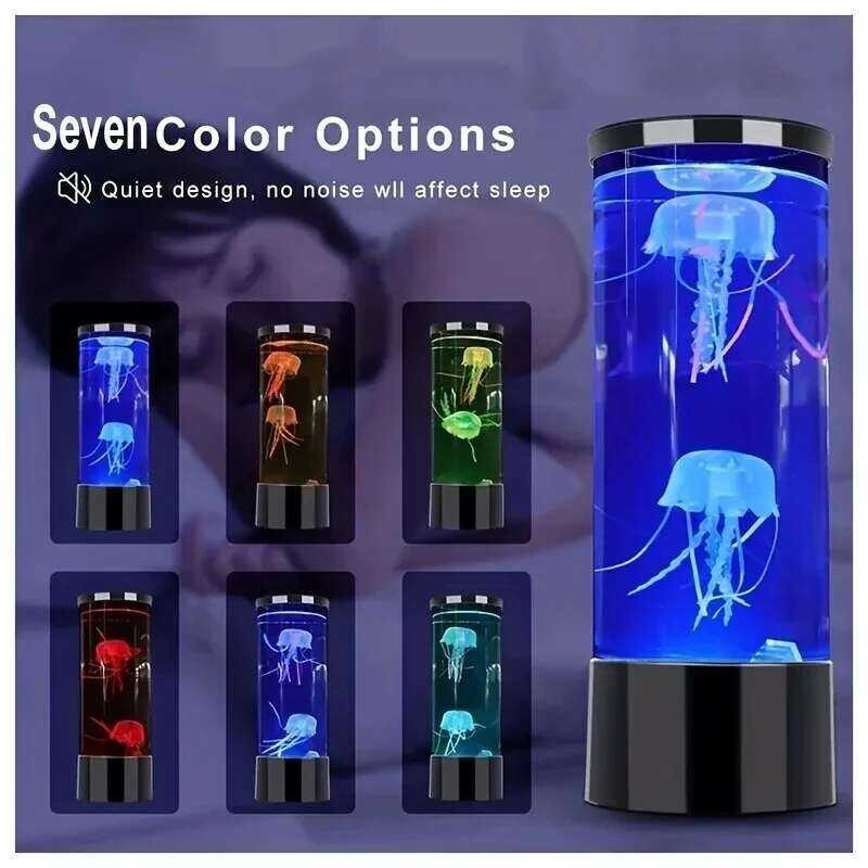 USB/Battery sy Powered Jellyfish Water Tank Aquarium LED Lamp Color ...