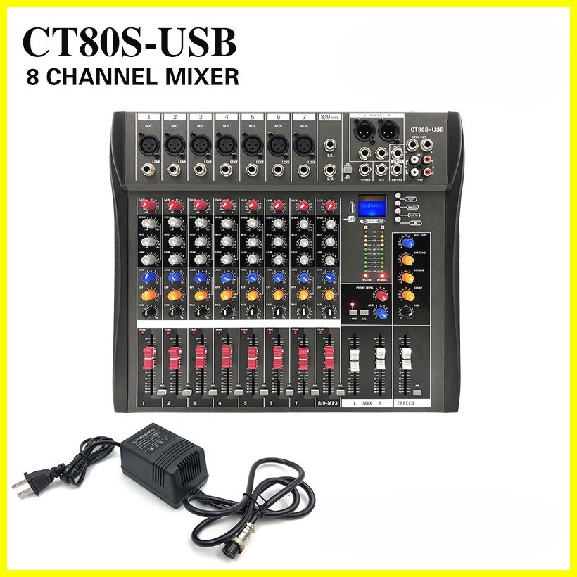 YAMAHA CT-80S Series Stereo Mixer 8 Channel Bluetooth USB MP3 Audio ...
