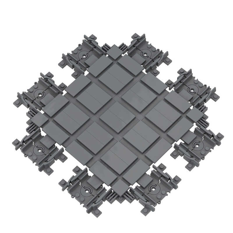 Beaver Building Blocks Electric Train Rail City Train Cross Rail Cross ...